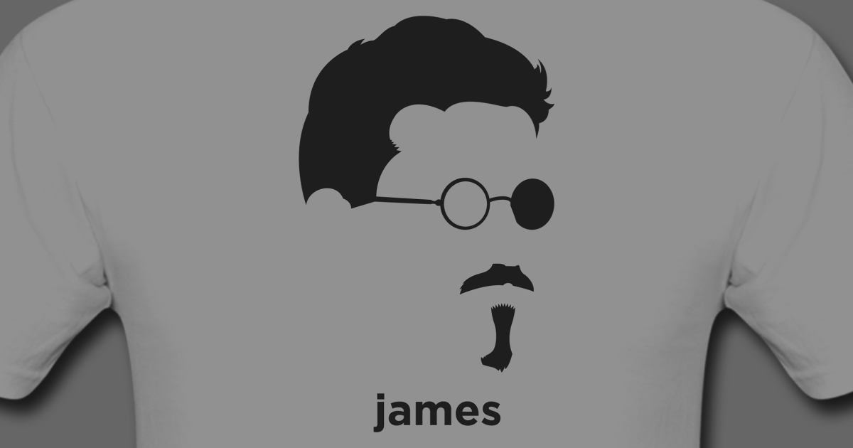 James Joyce t-shirt from Hirsute History