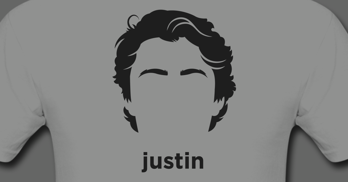 Justin Trudeau t-shirt from Hirsute History