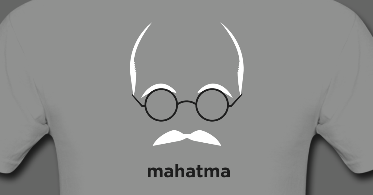 Mahatma Gandhi t-shirt from Hirsute History