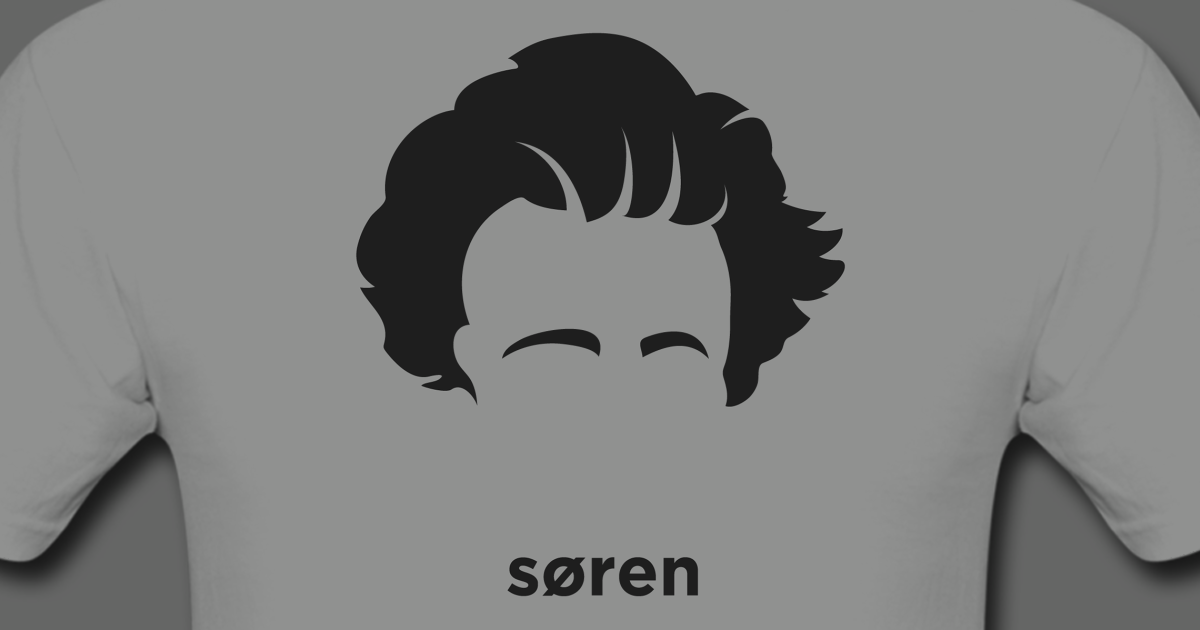 Soren Kierkegaard t-shirt from Hirsute History