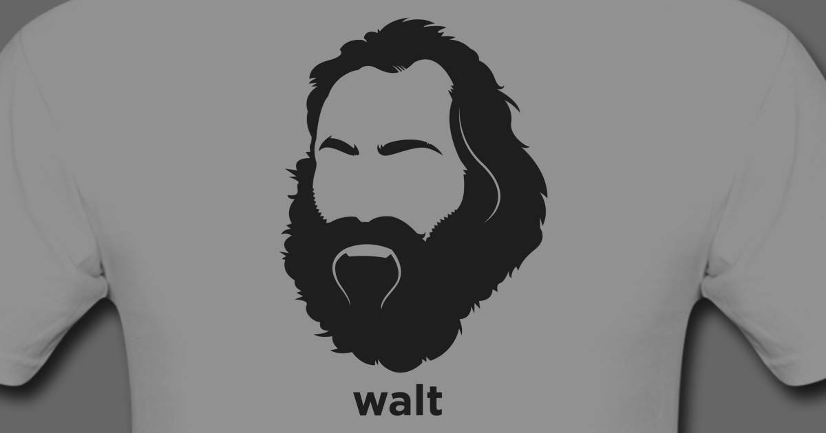 Walt Whitman t-shirt from Hirsute History